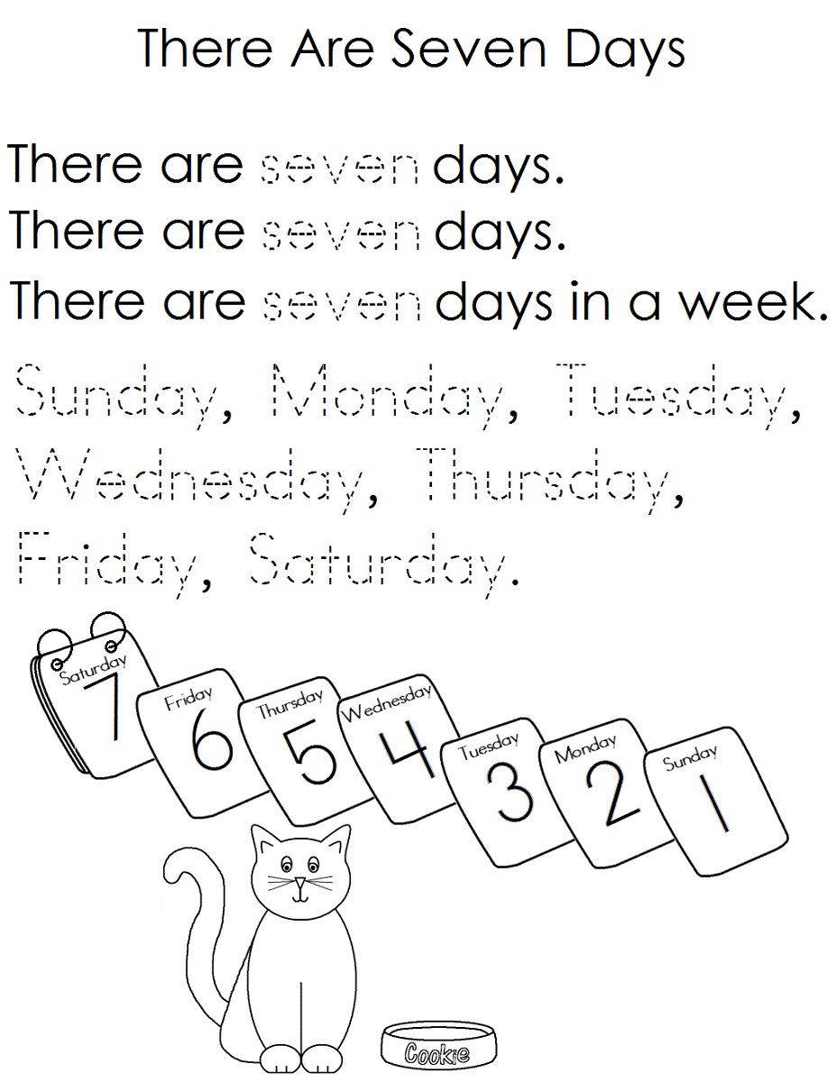 Days Of The Week Worksheets K5 Worksheets