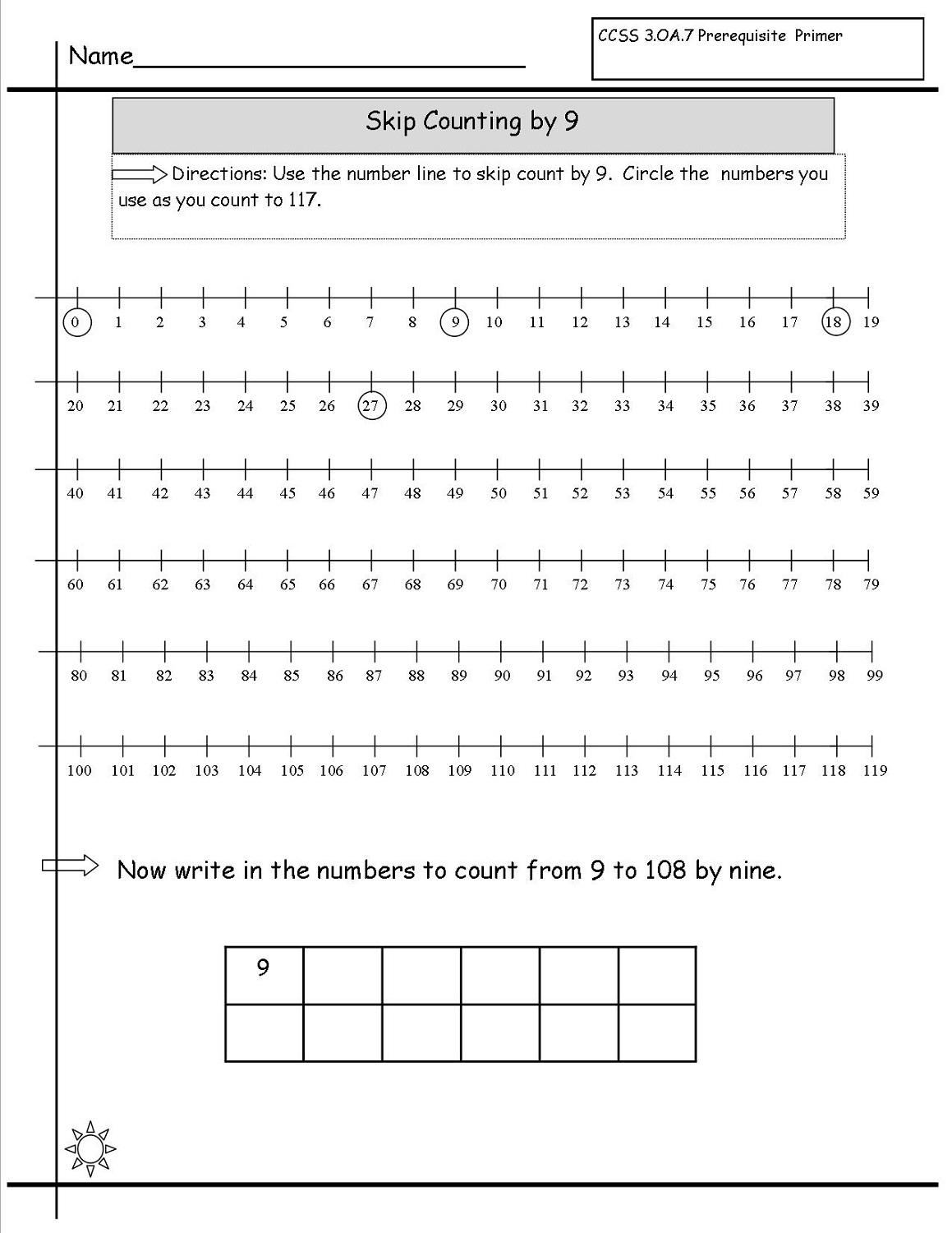 Skip Count K5 Worksheets