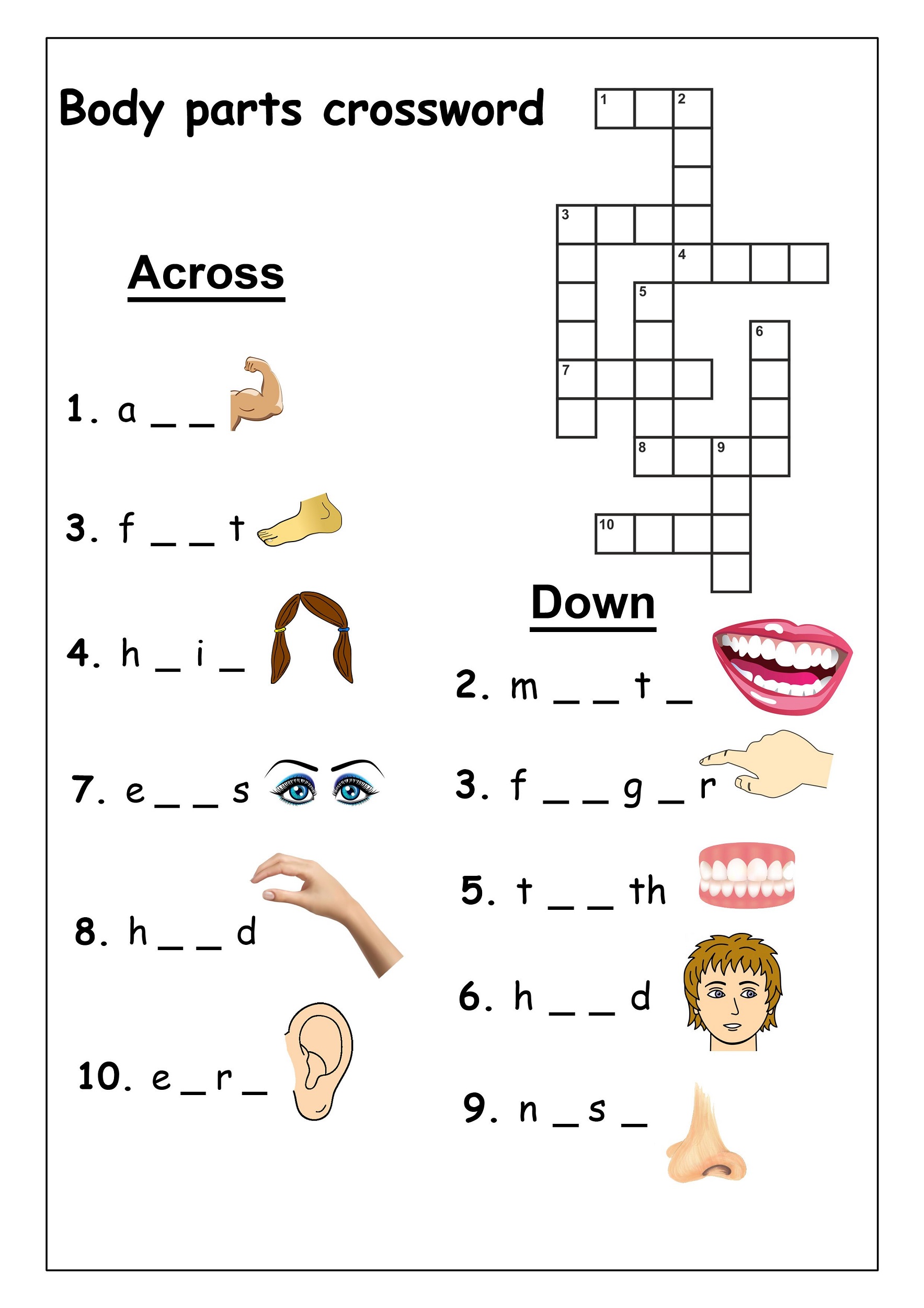 Very Easy Spanish Crossword Puzzles Very Easy Printable Crossword