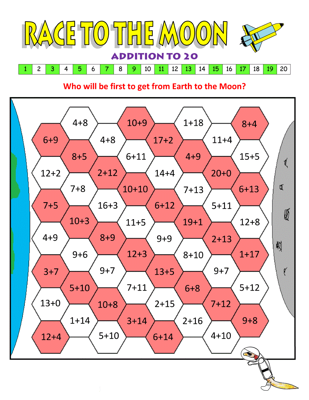 Math Games Printable 1st Grade