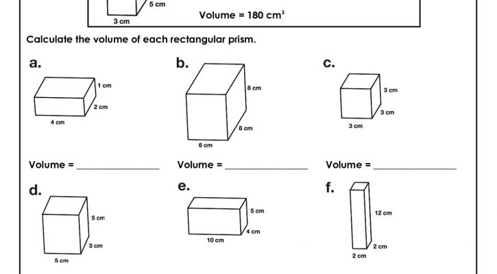 Volume Worksheets Grade 6 Pdf