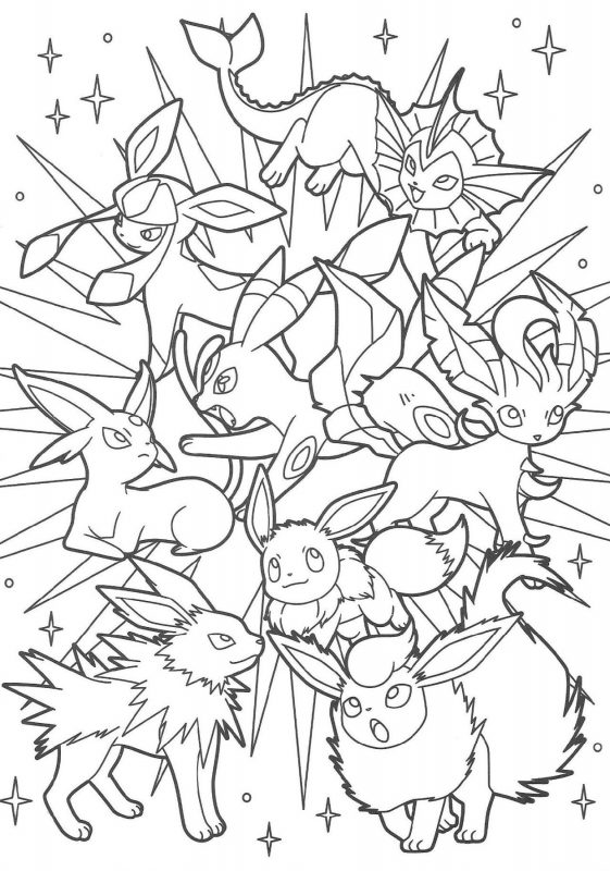 Eeveelutions Coloring Pages Coloring Pages