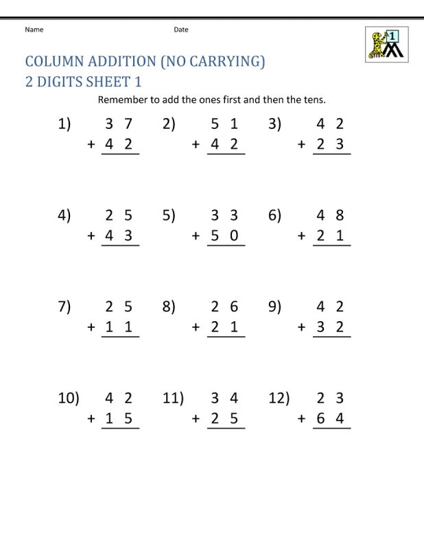 Free Addition Worksheets Easy for Training | K5 Worksheets